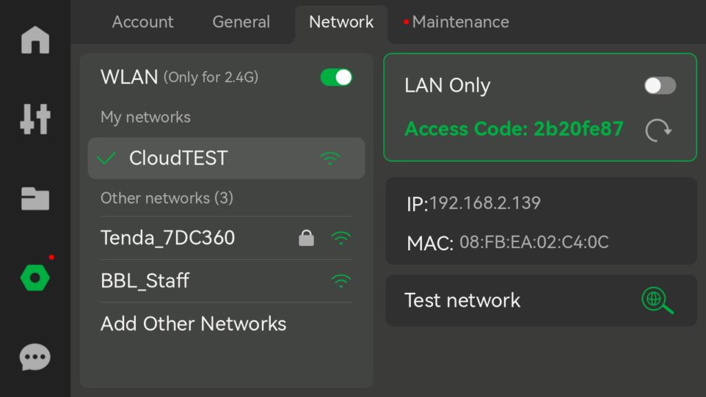 כיצד להפעיל מצב LAN במדפסות X1 / A1 / P1 Bambulab - ספיידר תלת מימד